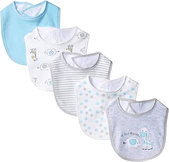 Amazon.com: BON BEBE Baby Best Friends Assorted 5 Pack Bib Set ...