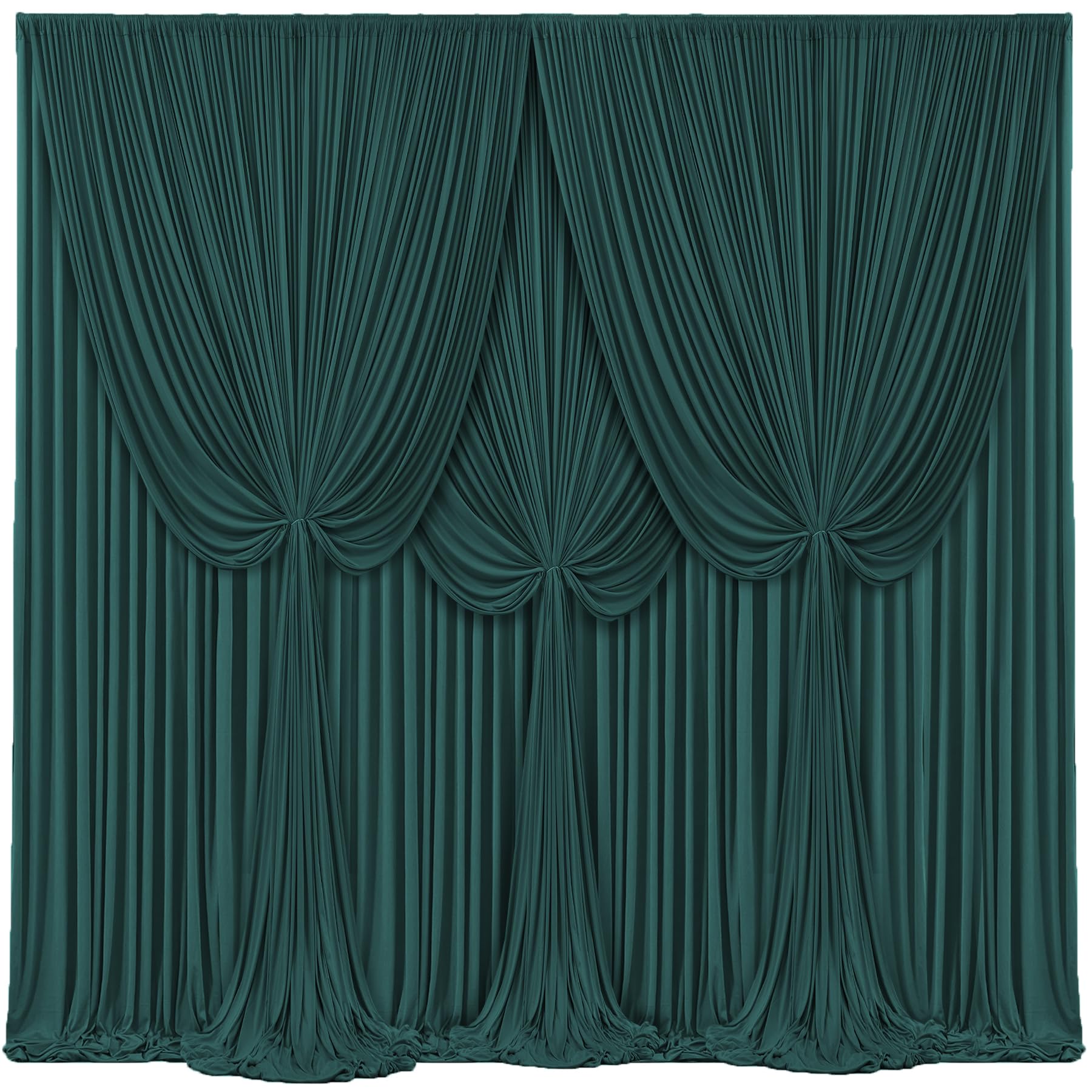 Amazon.com : 4 Panels Hunter Green Backdrop Curtains for Wedding Party ...