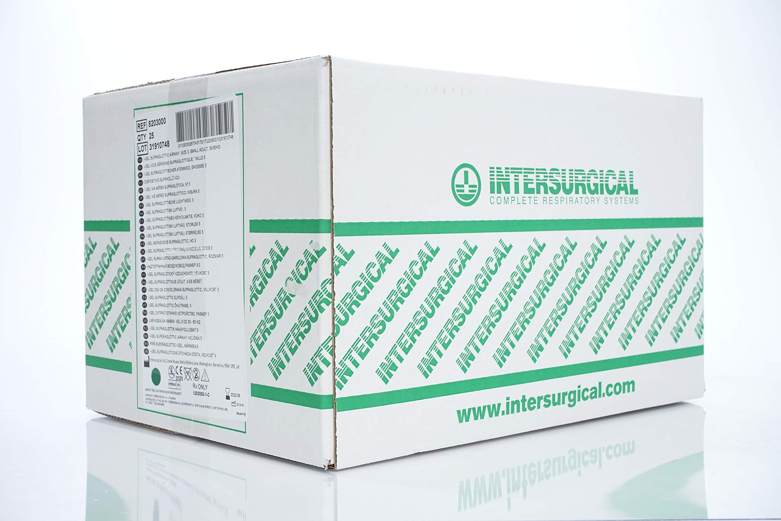 Intersurgical Inc I Gel Supraglottic Airways Size 3 Small Adult ...
