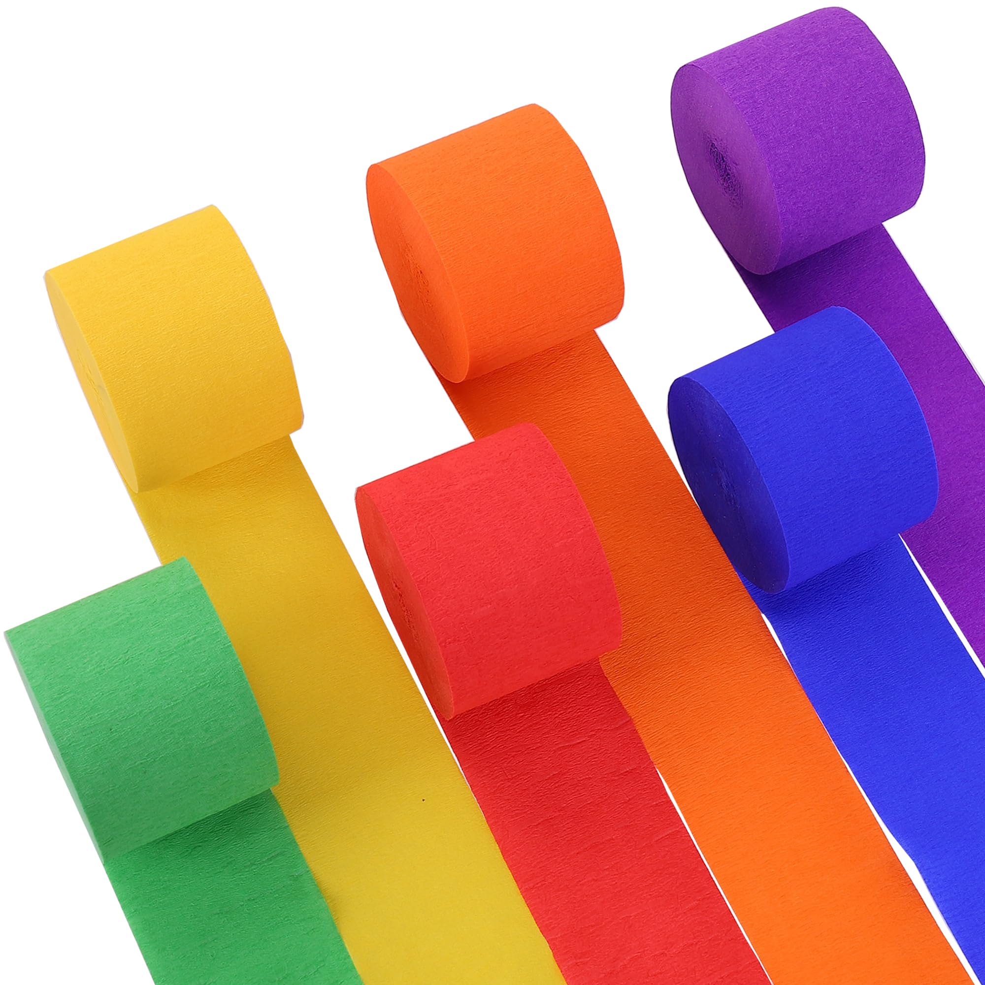 Amazon.com: Suaxova Crepe Paper Streamers 6 Rolls 492ft, Pack of ...