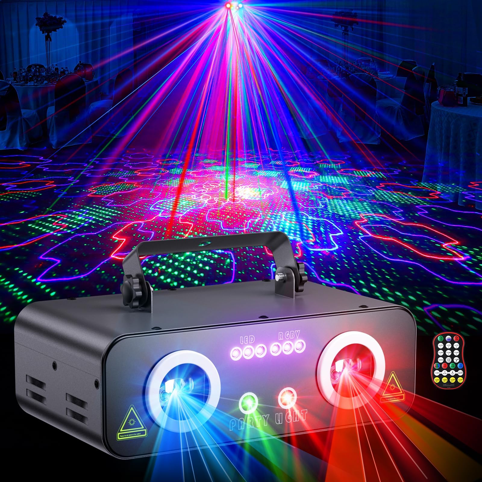 UKing Disco Lights 8 LED RGBW, Moving Head Light Stage Effect with ...