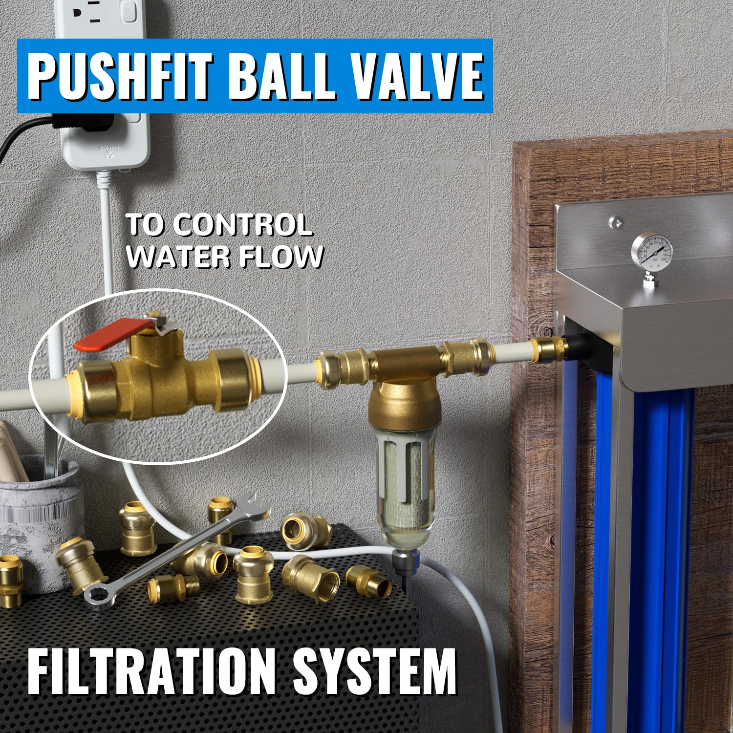 Snapklik.com : Shut Off Ball Valve 1/2 Inch, 1/2 Inch Ball Valve, Push ...