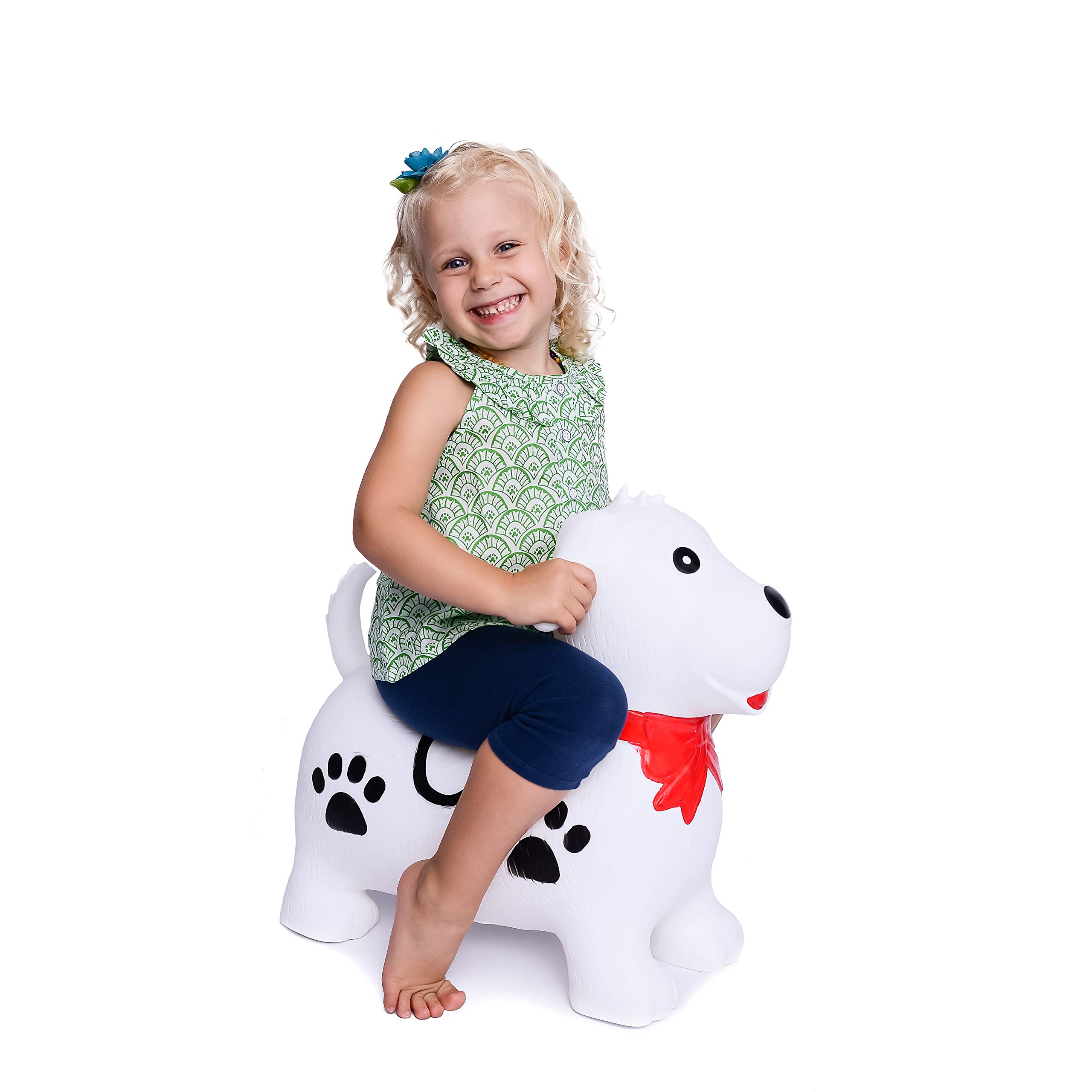 Kiddie Play Bouncy Dog Hopper for Toddlers Inflatable Puppy Animals ...