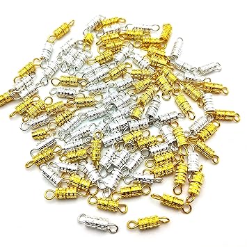 100Pcs Barrel Screw Clasps for Jewelry Making,Screw Twist Clasps ...
