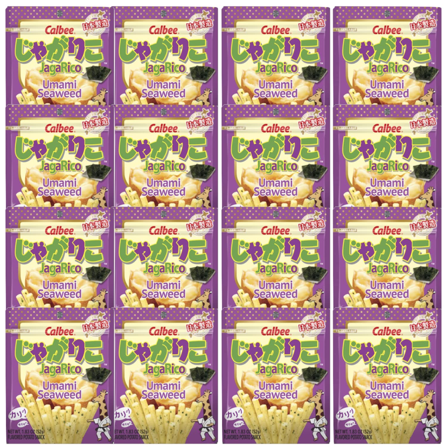 Amazon.com: Calbee Japan Jagarico Umami Seaweed (Pack of 12)