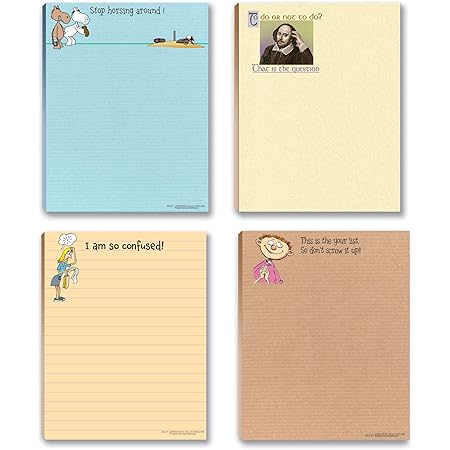 Amazon.com : Funny Assorted Golf Notepads - 4 Assorted Note Pads (Golf ...