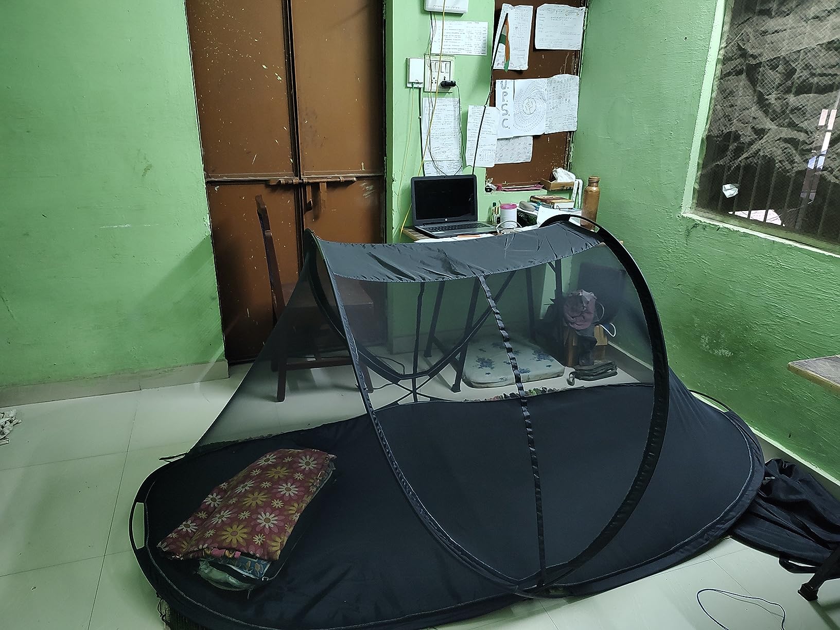 Single Bed Polyester Foldable Light Weight Washable Mosquito net/Self ...