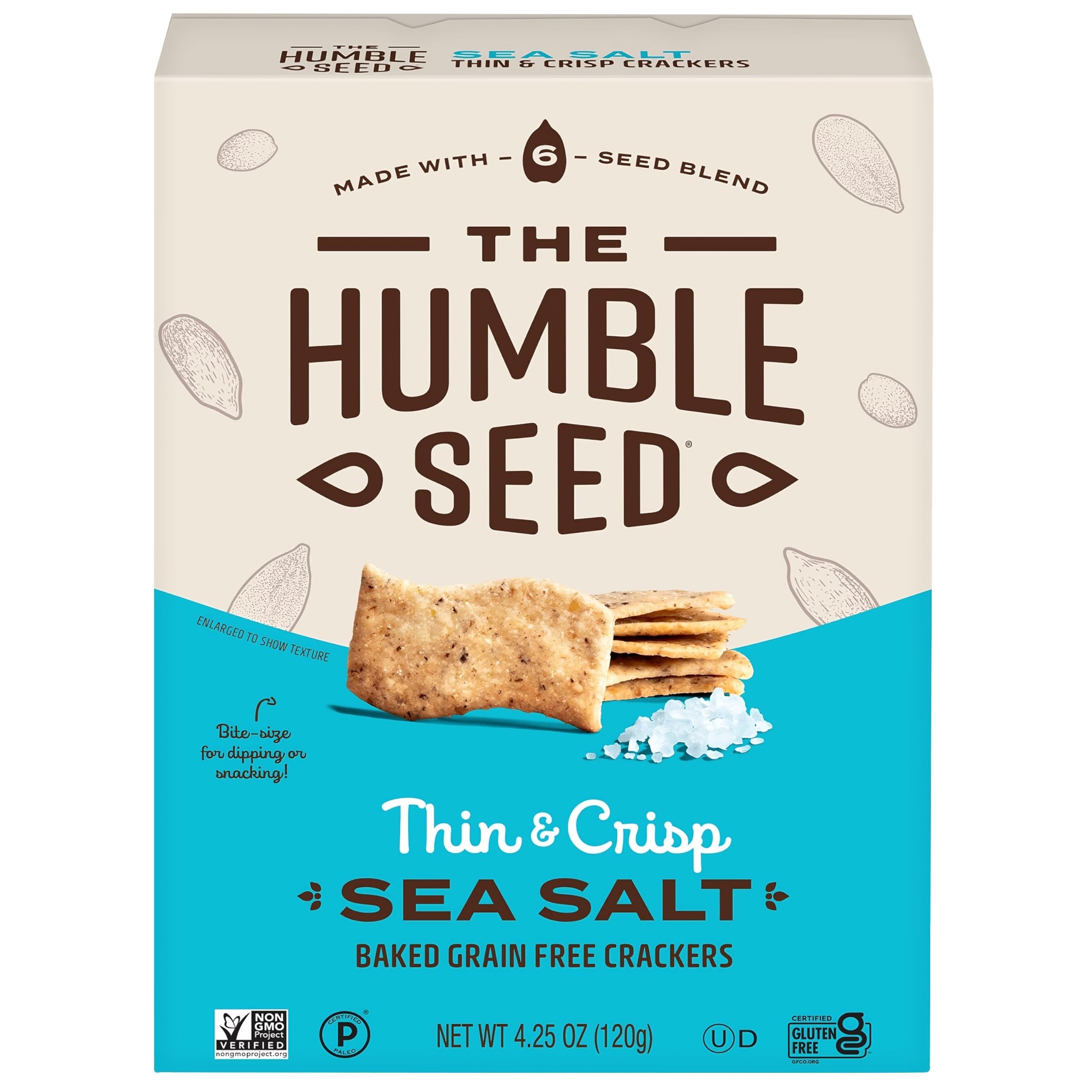 Snapklik.com : The Humble Seed Grain Free Crackers, Sea Salt, Plant ...