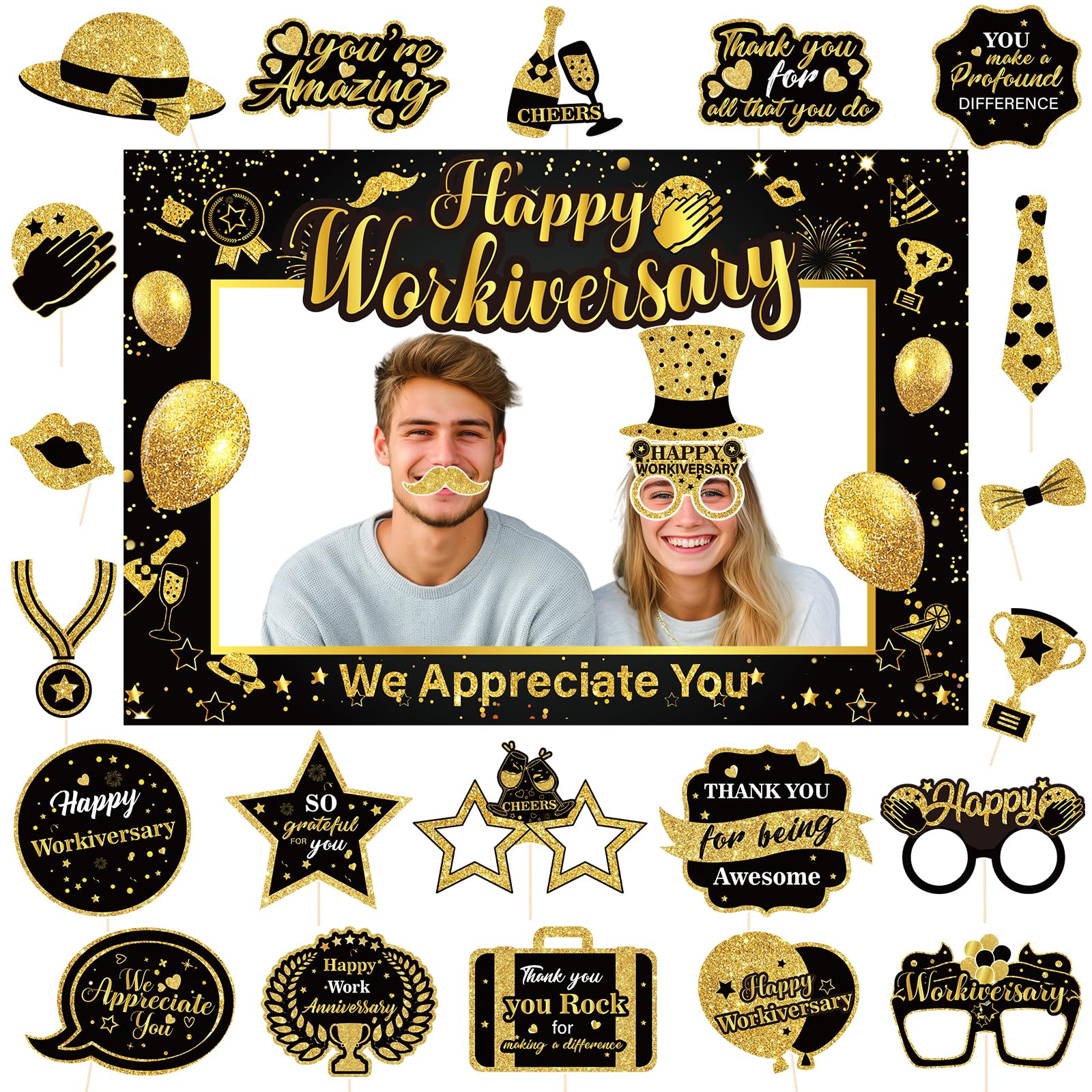 Amazon.com: We Appreciate You Thank You Decorations Happy Work ...