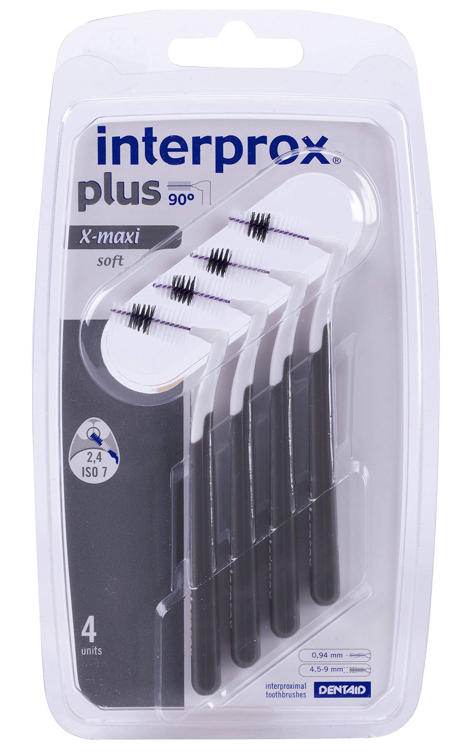 Interprox Plus X-Maxi Interdental Brushes Grey Pack of 4 : Amazon.co.uk ...