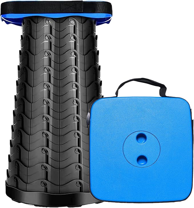MKBK Telescopic Stool Folding Seat Camping Stool, Collapsible Stool Pop ...