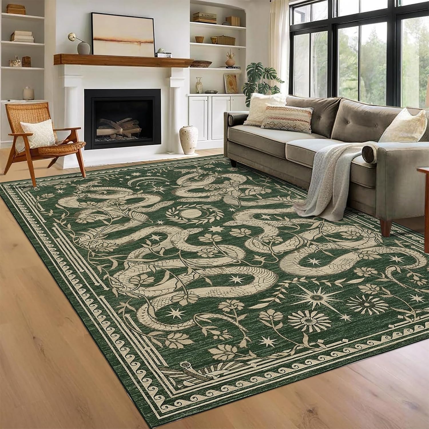 Amazon.com: Snake 8x10 Area Rugs for Living Room Washable Non Slip ...