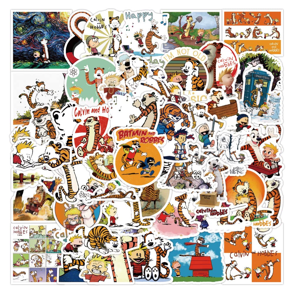 Calvin And Hobbes Stickers 50pcs Vinyl Wateproof Calvin And Hobbes ...