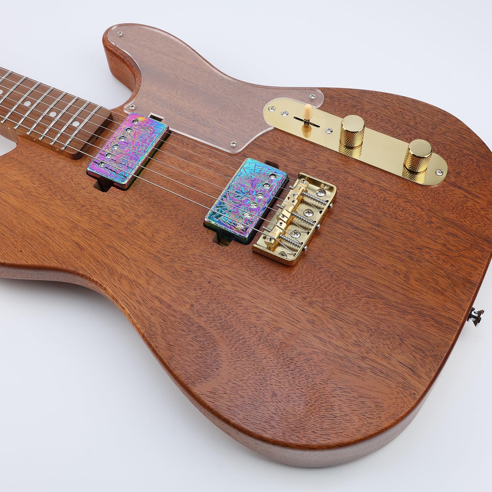 OVSAL Vintage Fixed Guitar Bridge With Brass Compensated 3-Saddle Steel
