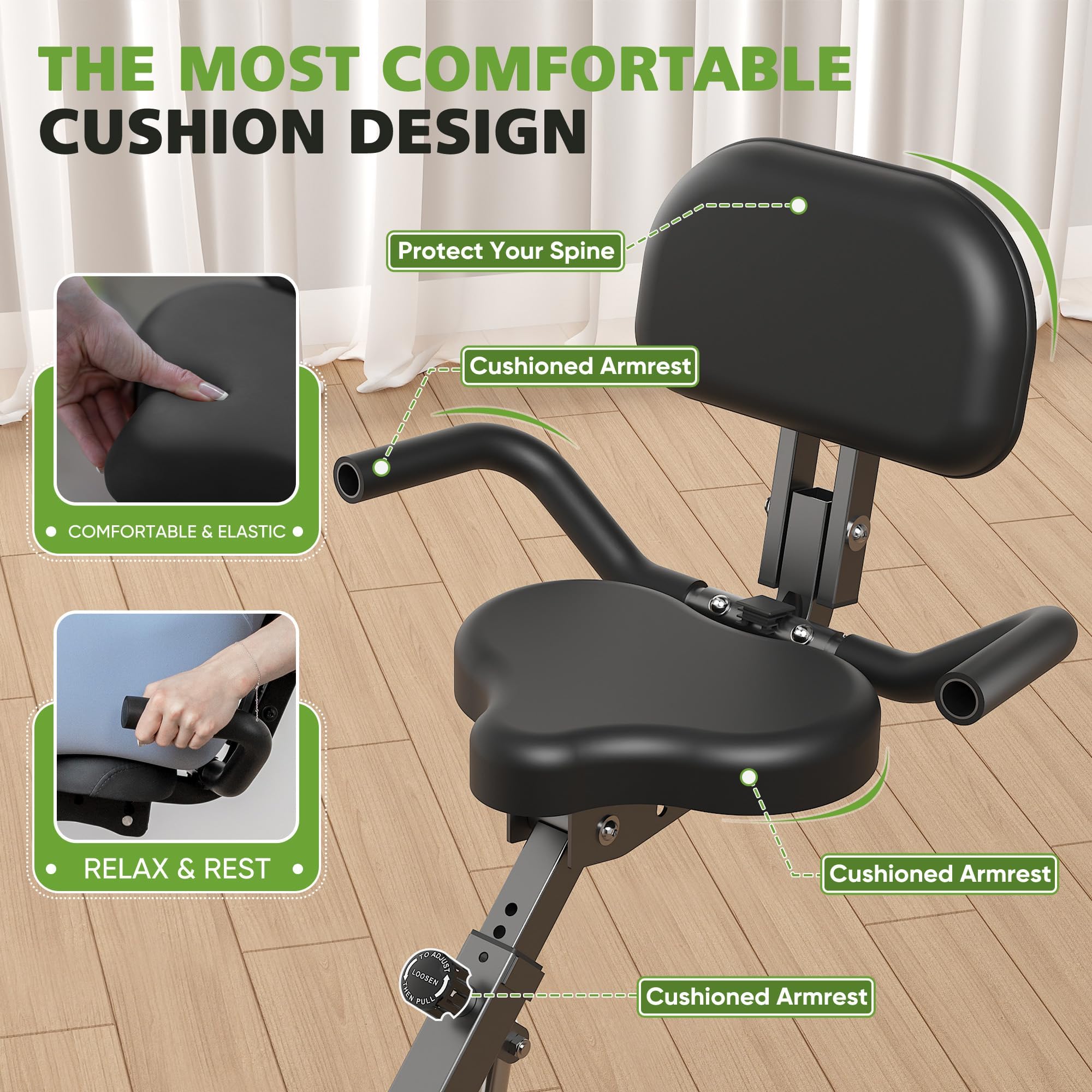 Snapklik.com : Goimu Exercise Bike, 5 In 1 Foldable Stationary Bike For ...
