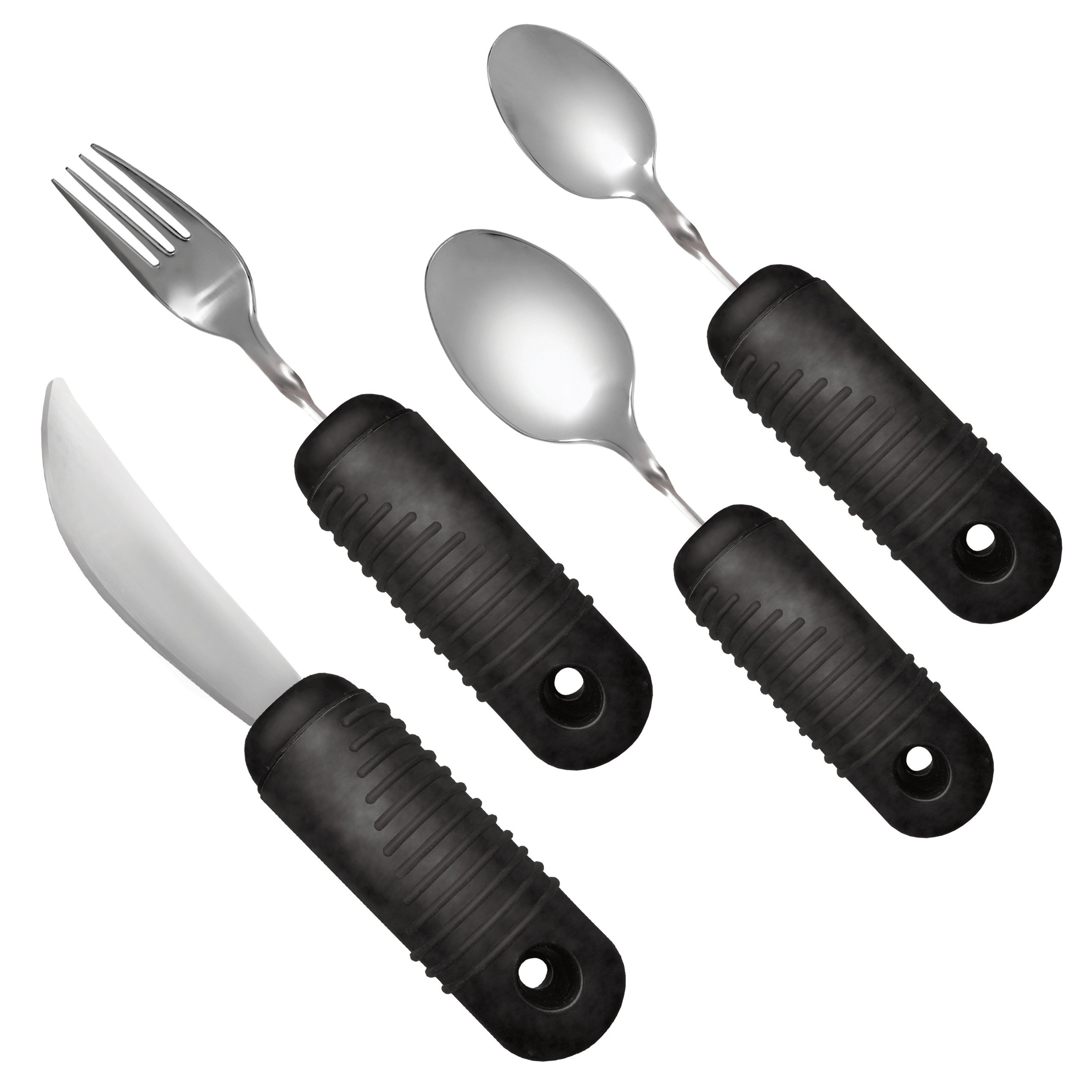 Amazon.com: Rehabilitation Advantage Easy Grip Utensil Set with Built ...