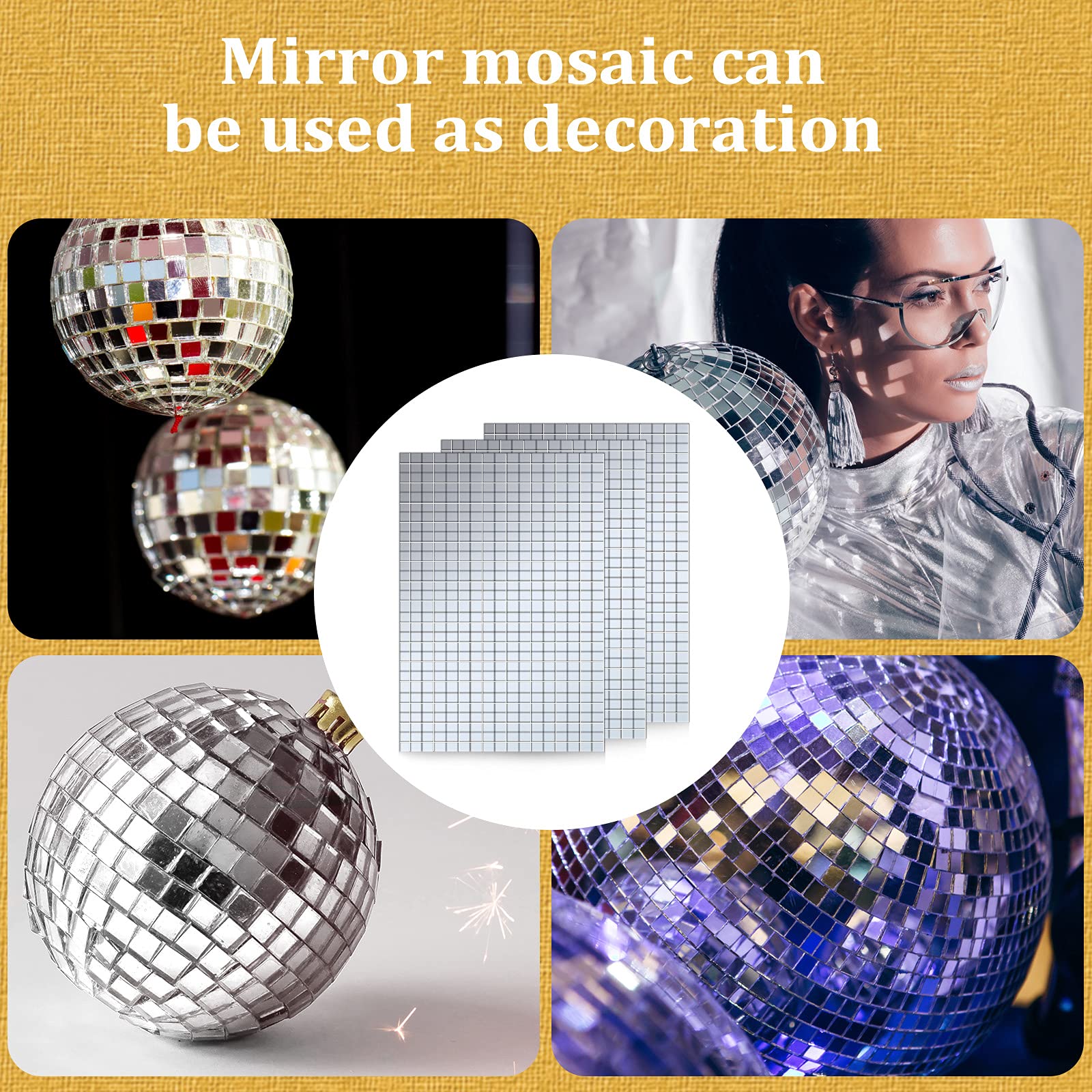 Snapklik.com : Self-Adhesive Mirrors Mosaic Tiles Mirror Tiles Self ...