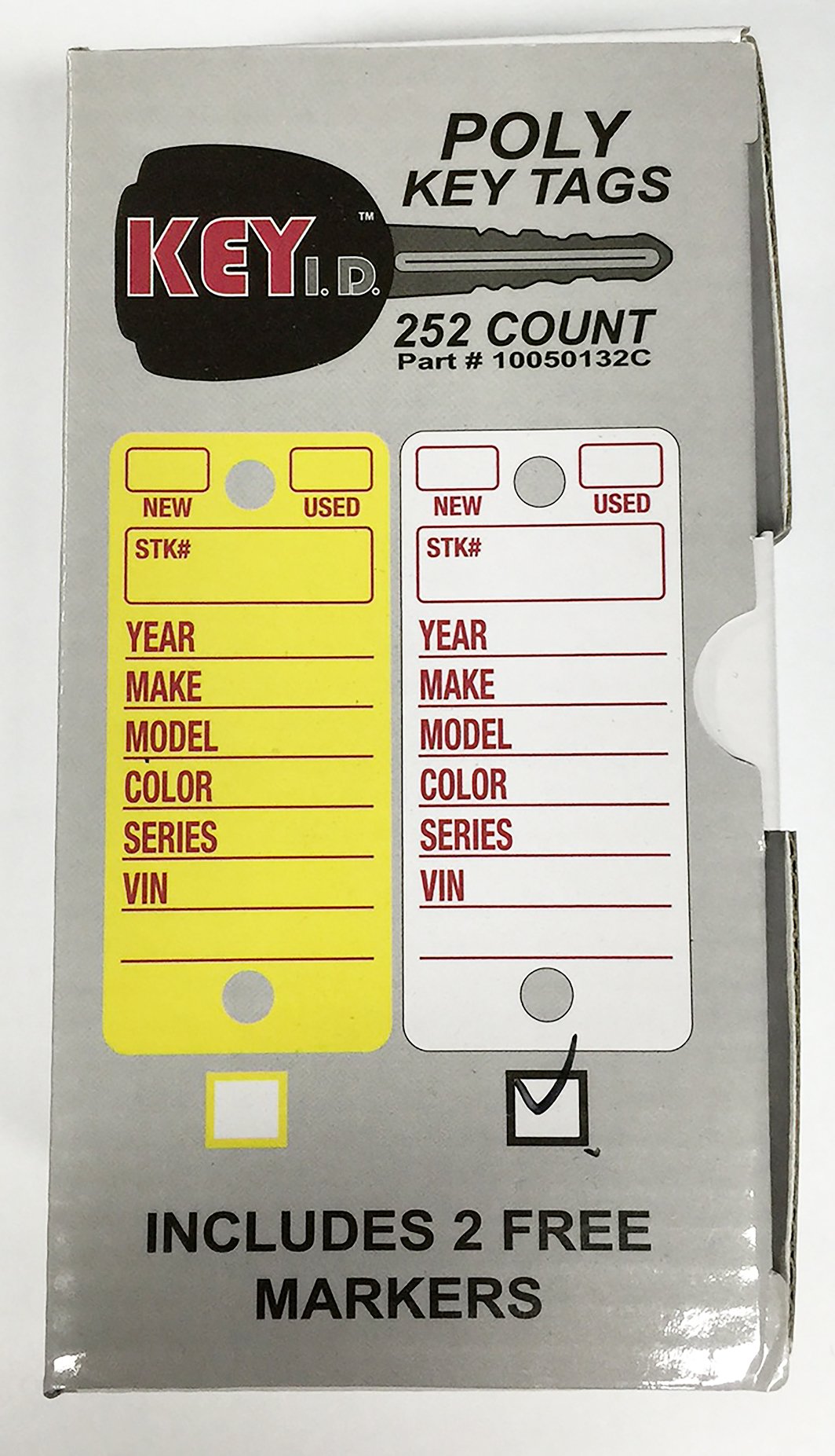 Amazon.com : Poly Key Tags - White (Box of 252) with Metal Key Rings ...