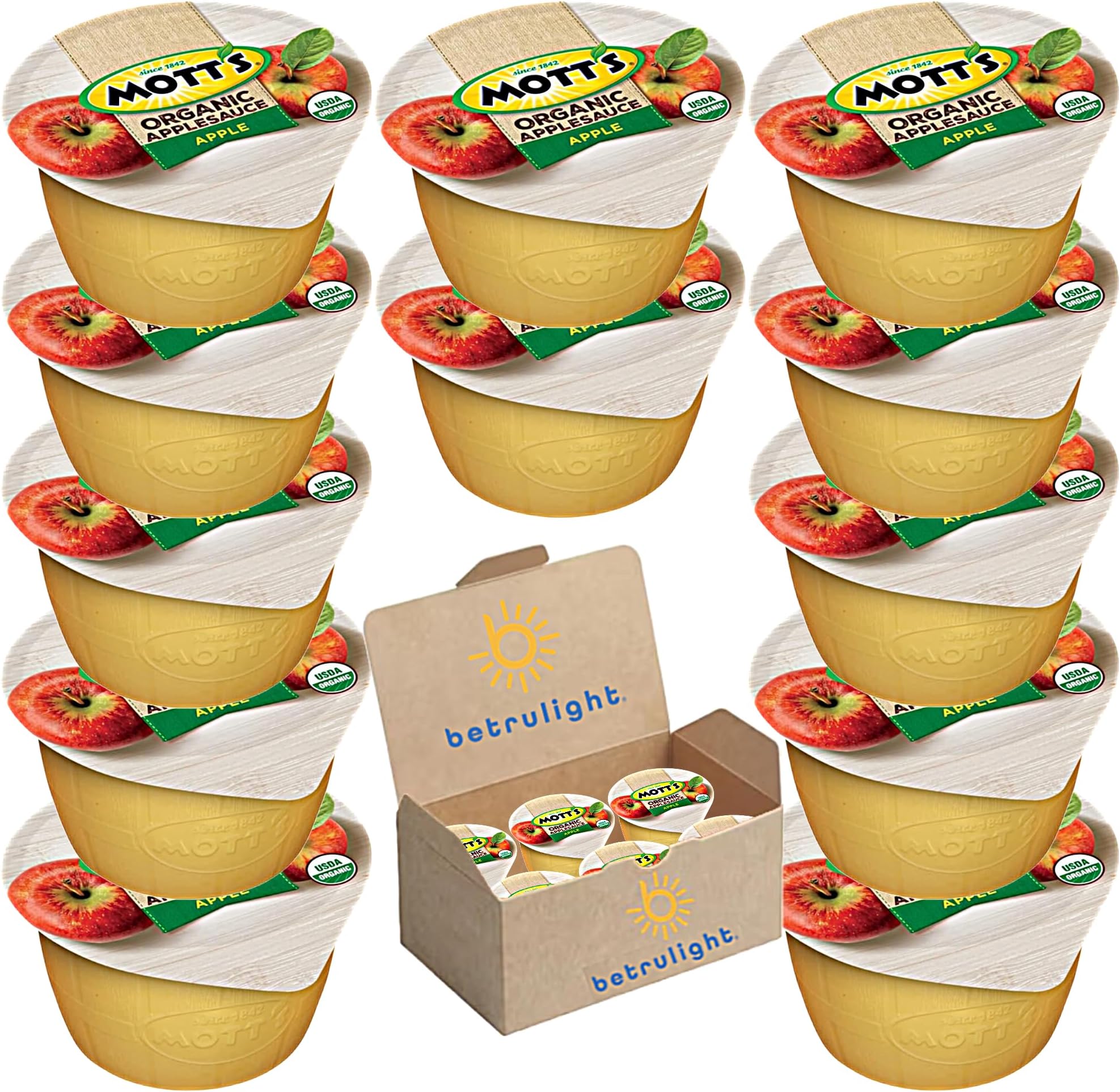 Amazon.com: Mott's No Sugar Added Applesauce, 3.9 Ounce Cup, 36 Count ...