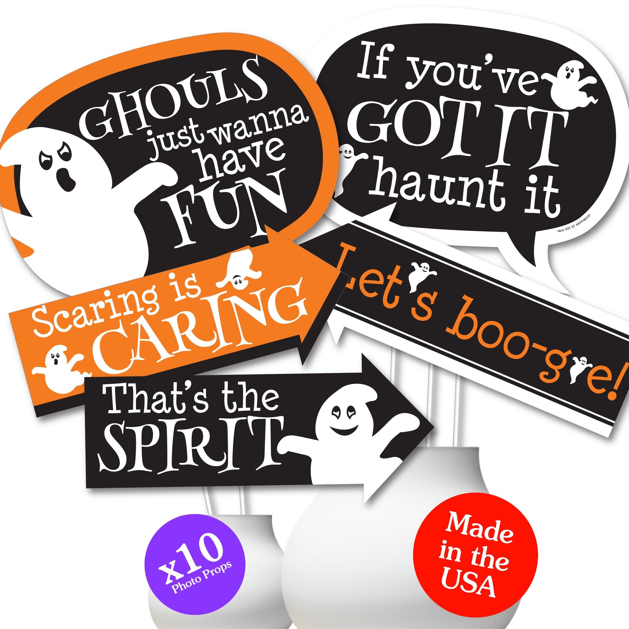 Amazon.com: Big Dot of Happiness Spooky Ghost - Ghost Photo Props ...