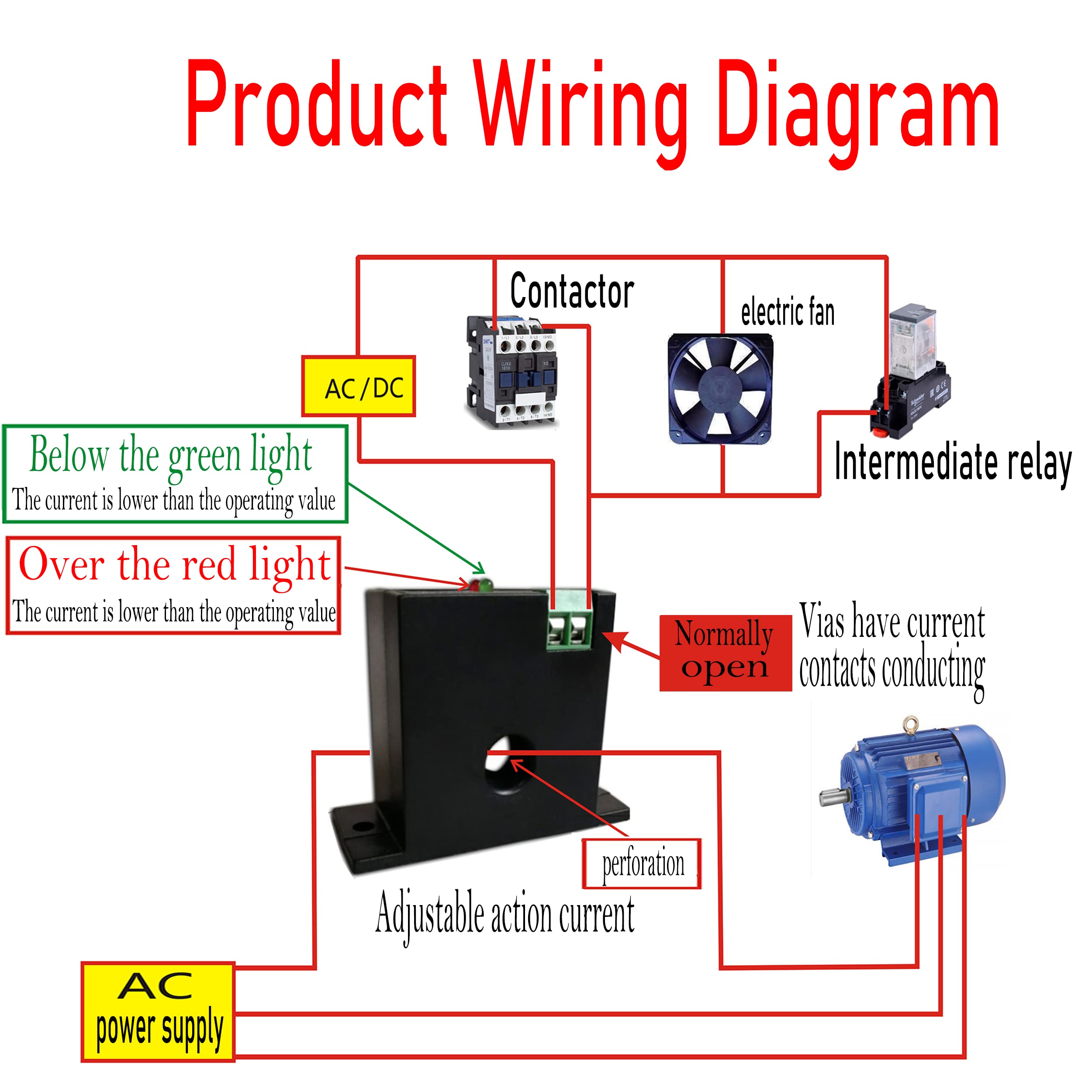 Current Sensing Relay Ac Current Sensing Switch 0 200a