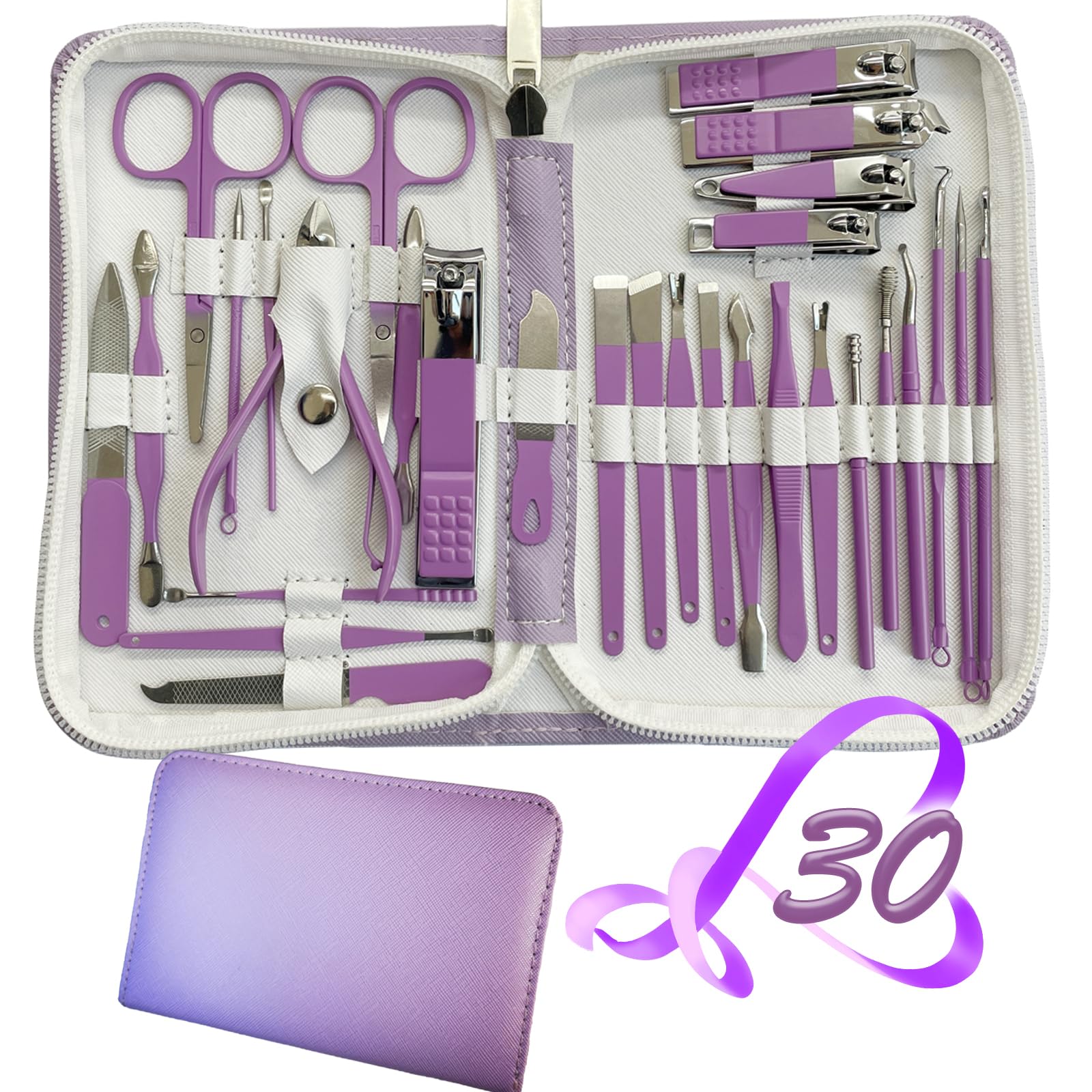 Amazon.com : Manicure Set 30 in 1 Nail Clippers Set,Nail Manicure Kit ...