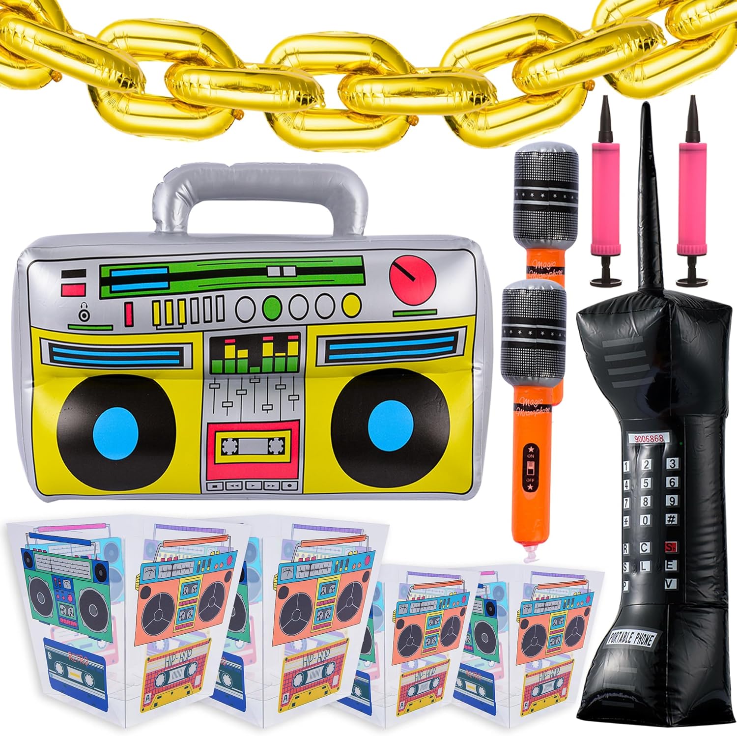 Amazon.com: YAROMO Inflatable Radio Boombox with Tape Bucket ...