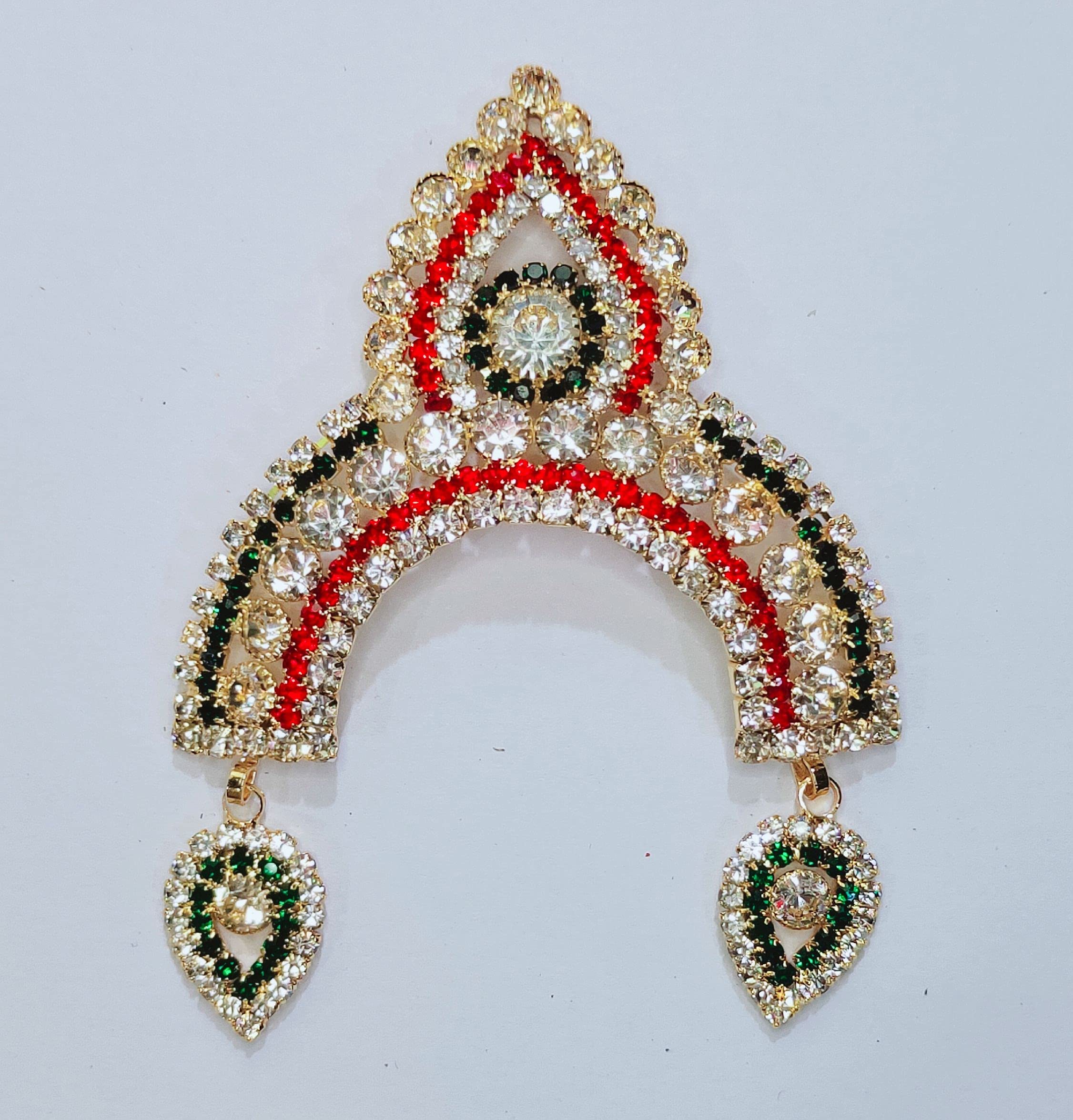 Buy Brij Sugandha Multi Color Metal Chandrika Crown for Radha Rani ...