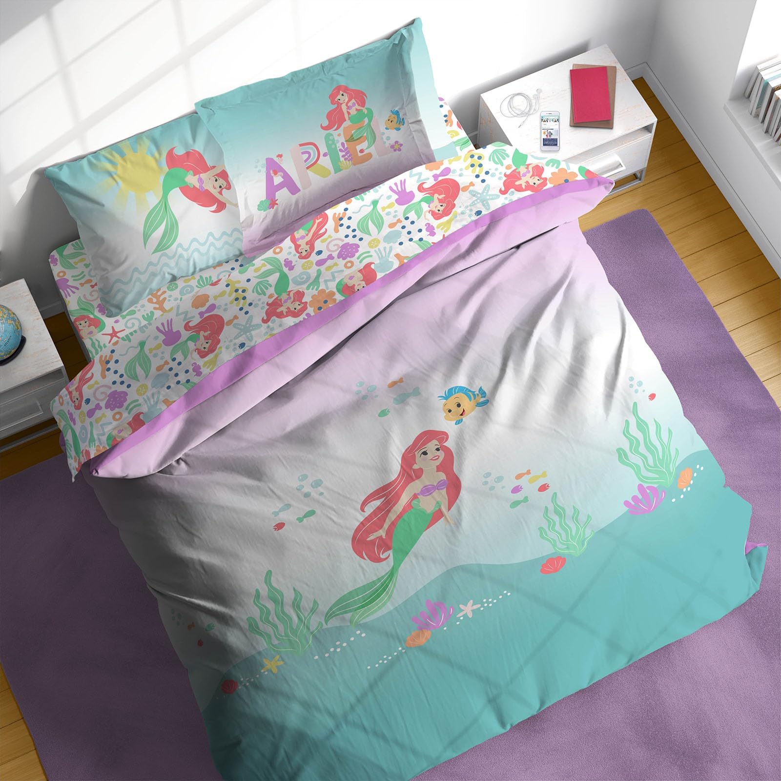 Amazon.com: Disney Princess Full Comforter Set - 7 Piece Kids Bedding ...