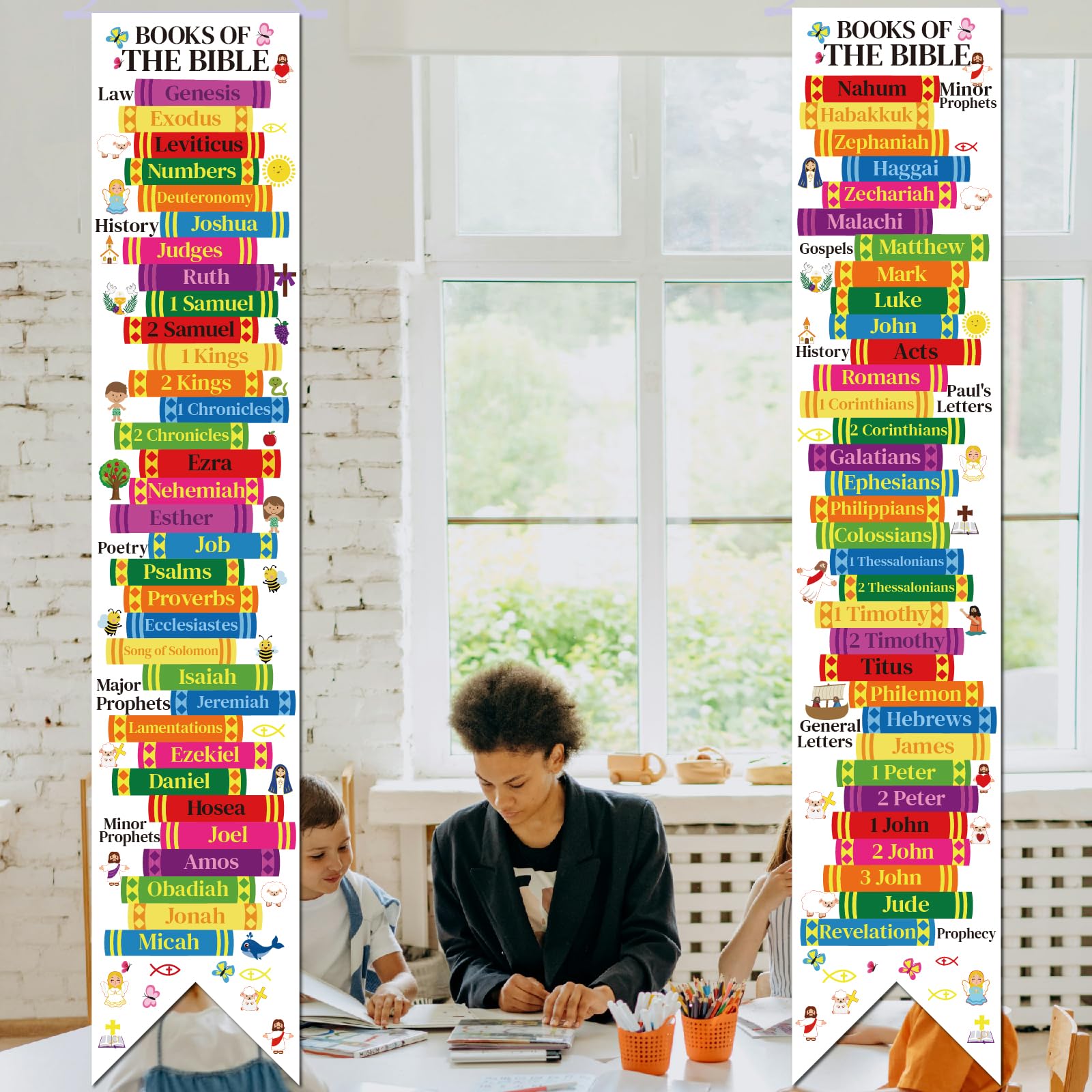 Amazon.com: 61 Inch Books of the Bible Banners Posters Fruit of The ...