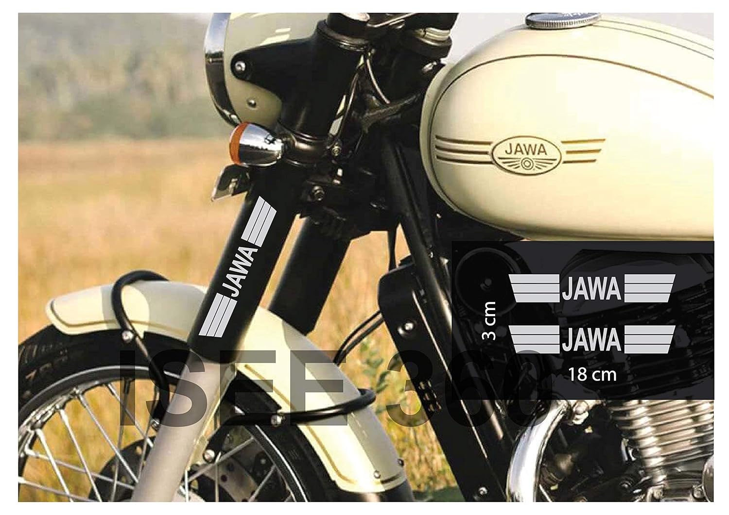 ISEE 360® Bike Stickers for Jawa Bike 42 Stem Sides jawa Road Vinyl ...