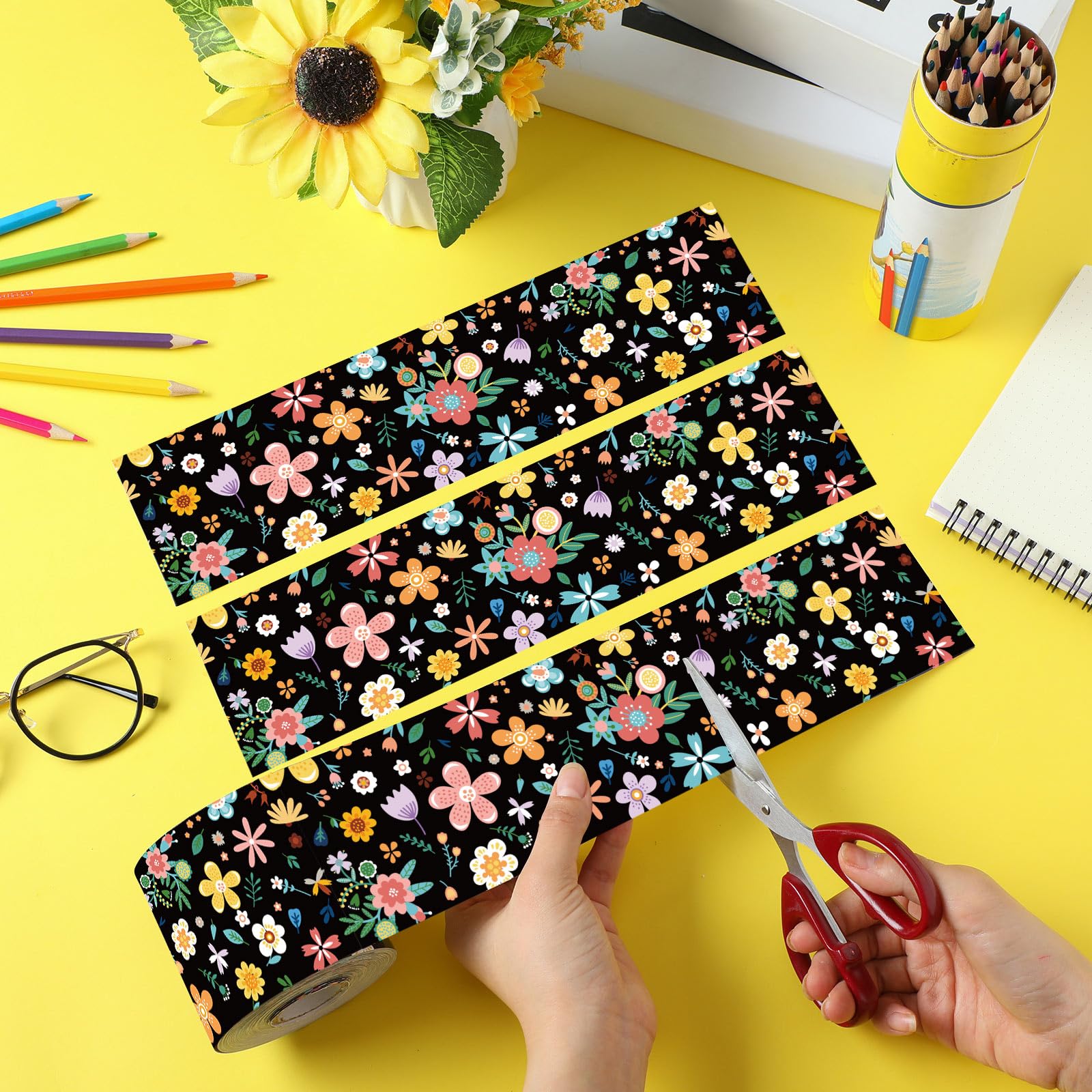 Snapklik.com : 65.6 Feet Wildflower Bulletin Board Borders, Classroom ...