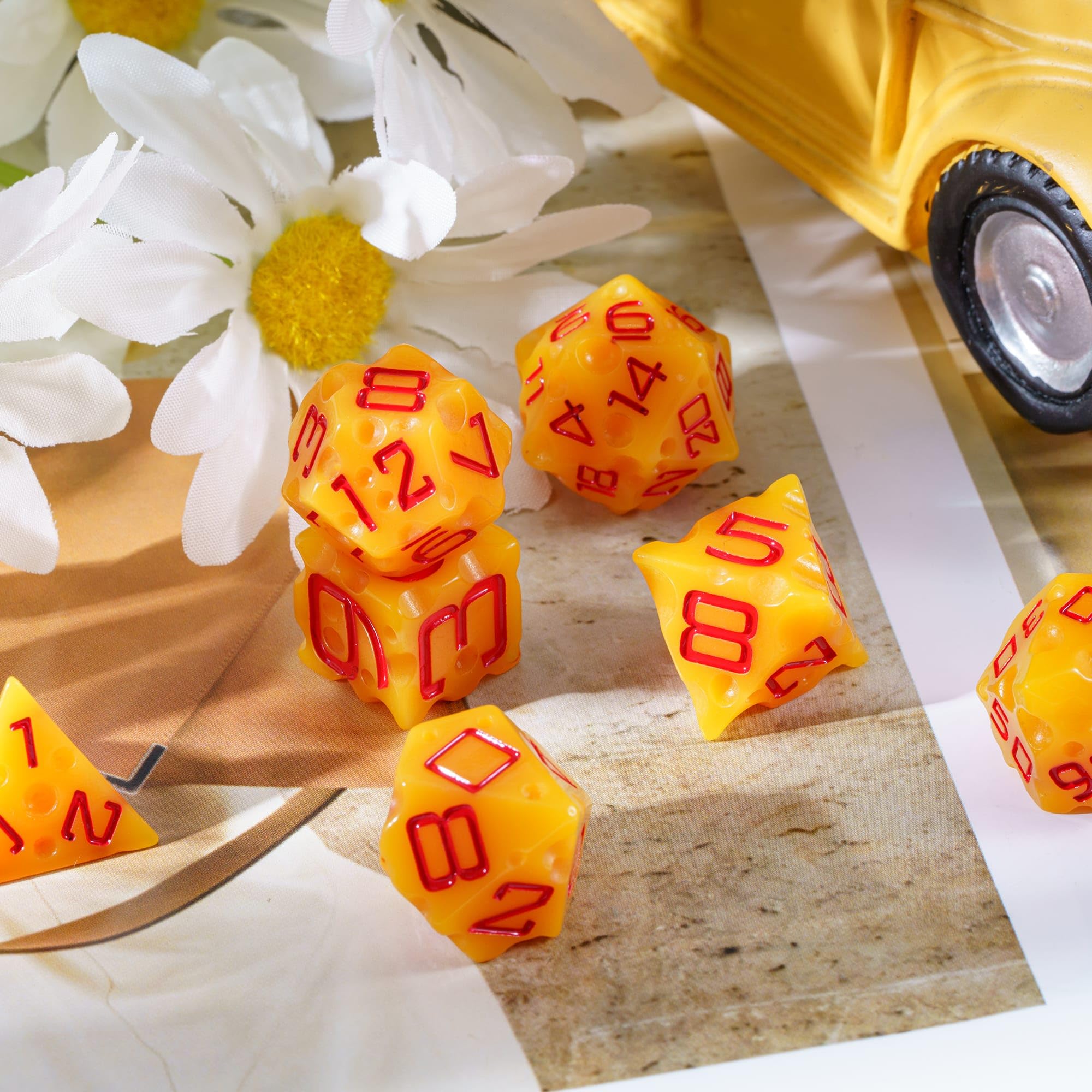 Baby Shower Winnie The Pooh Cheese Themed D&D Dice Set - Light Yellow ...