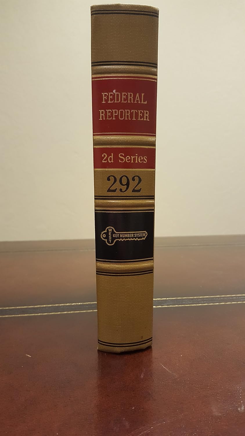 Federal Reporter Vol. 292: Federal Court Case Compilation: Amazon.com ...