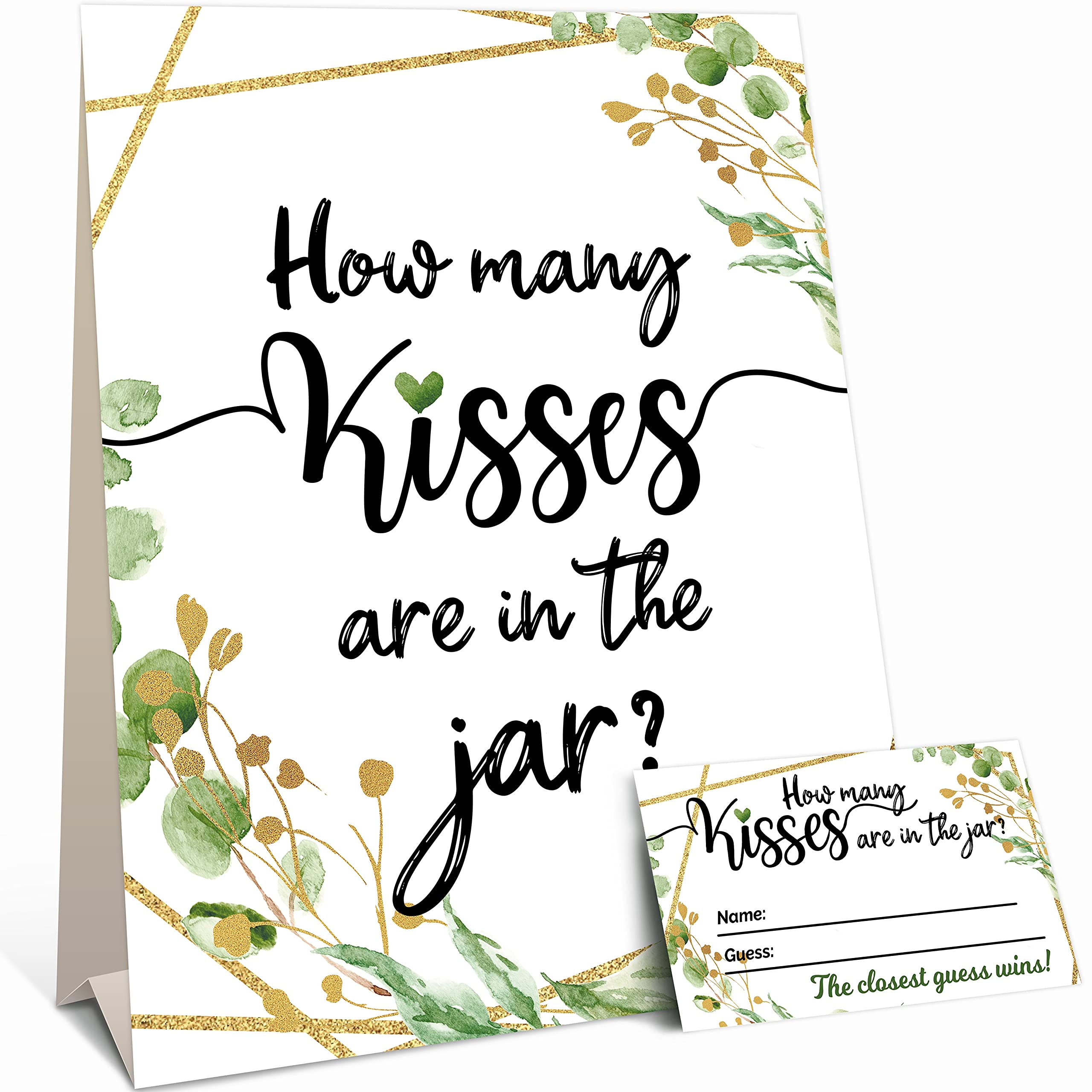how-many-kisses-game-greenery-baby-shower-or-bridal-shower-games