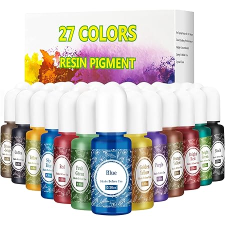 Amazon.com: Epoxy Resin Pigment 24 Colors Translucent Mix Liquid Dye ...