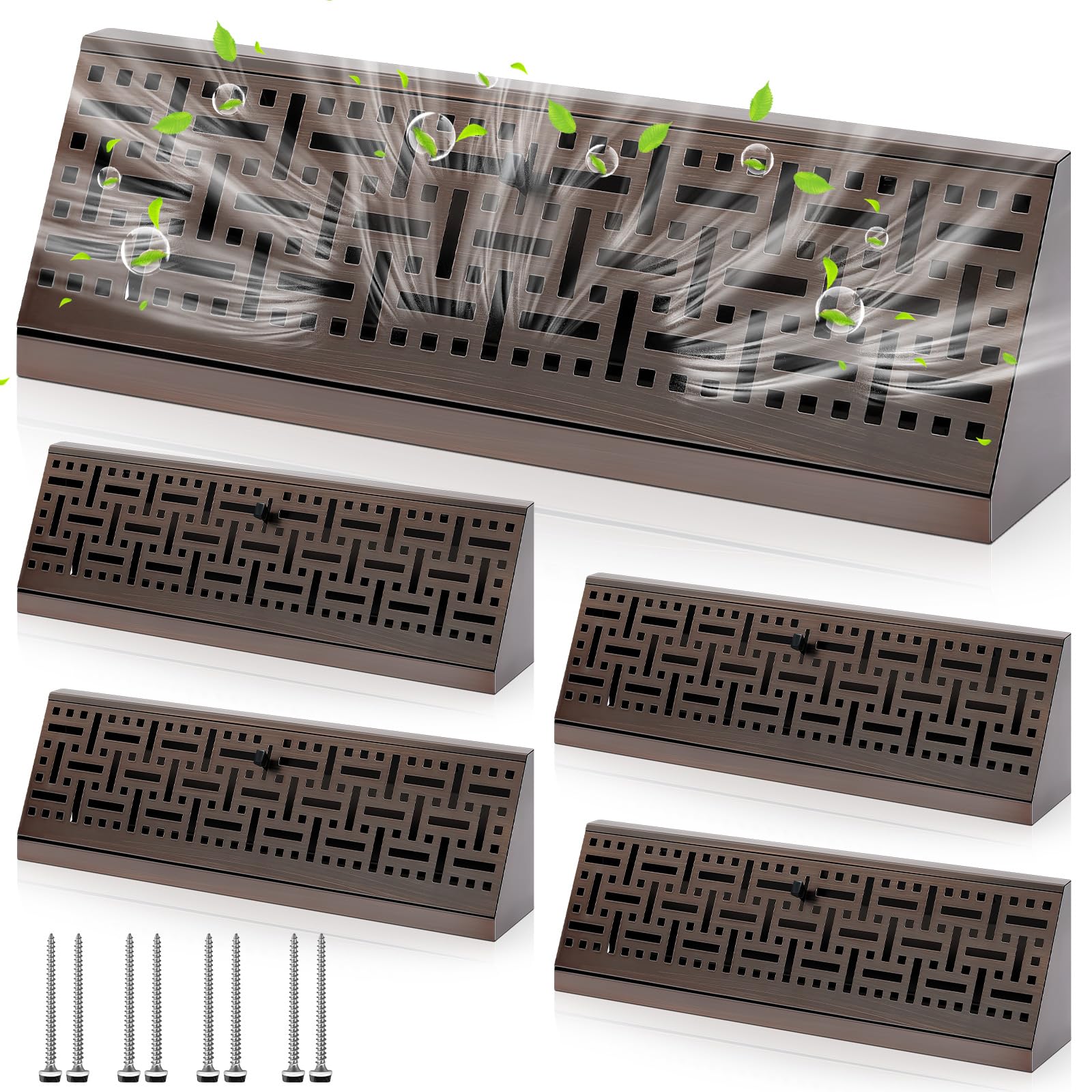 Landhoow Baseboard Diffuser Register, Oil Rubbed Bronze Finish, Vent ...