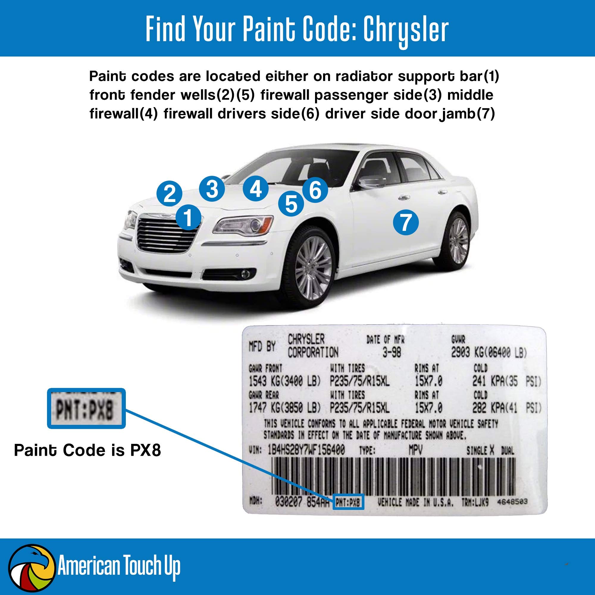 Chrysler Paint Codes
