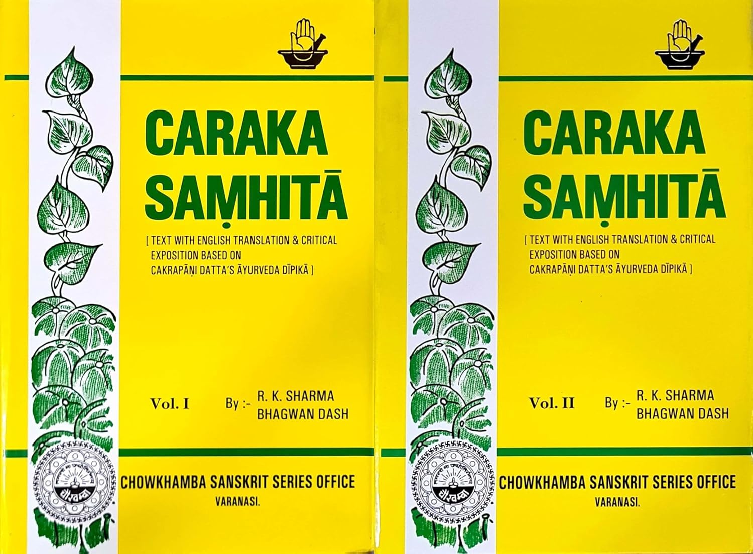 Buy Caraka Samhita (Charak Samhita) - Vol 1 and 2 - RK Sharma; Bhagwan Dash - Sanskrit with ...