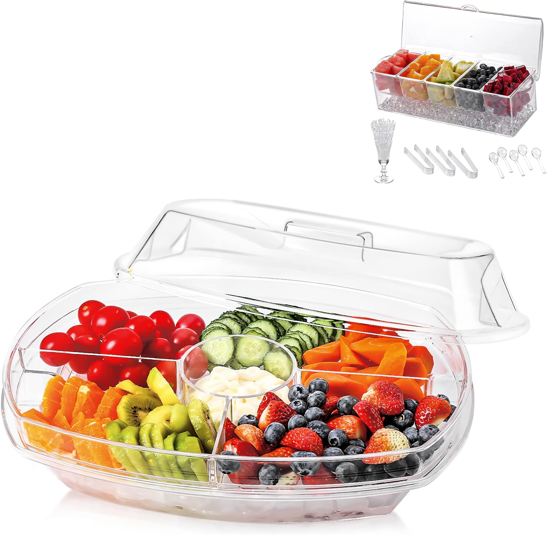 Amazon.com | Condiment Server & Ice Serving Tray: Serving Trays