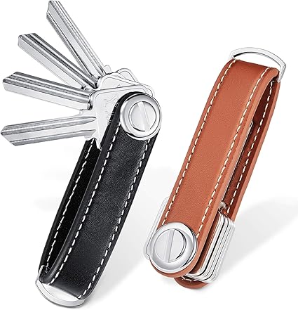 Amazon.com: 2 Sets Leather Key Organizer Compact Key Holder Folding ...
