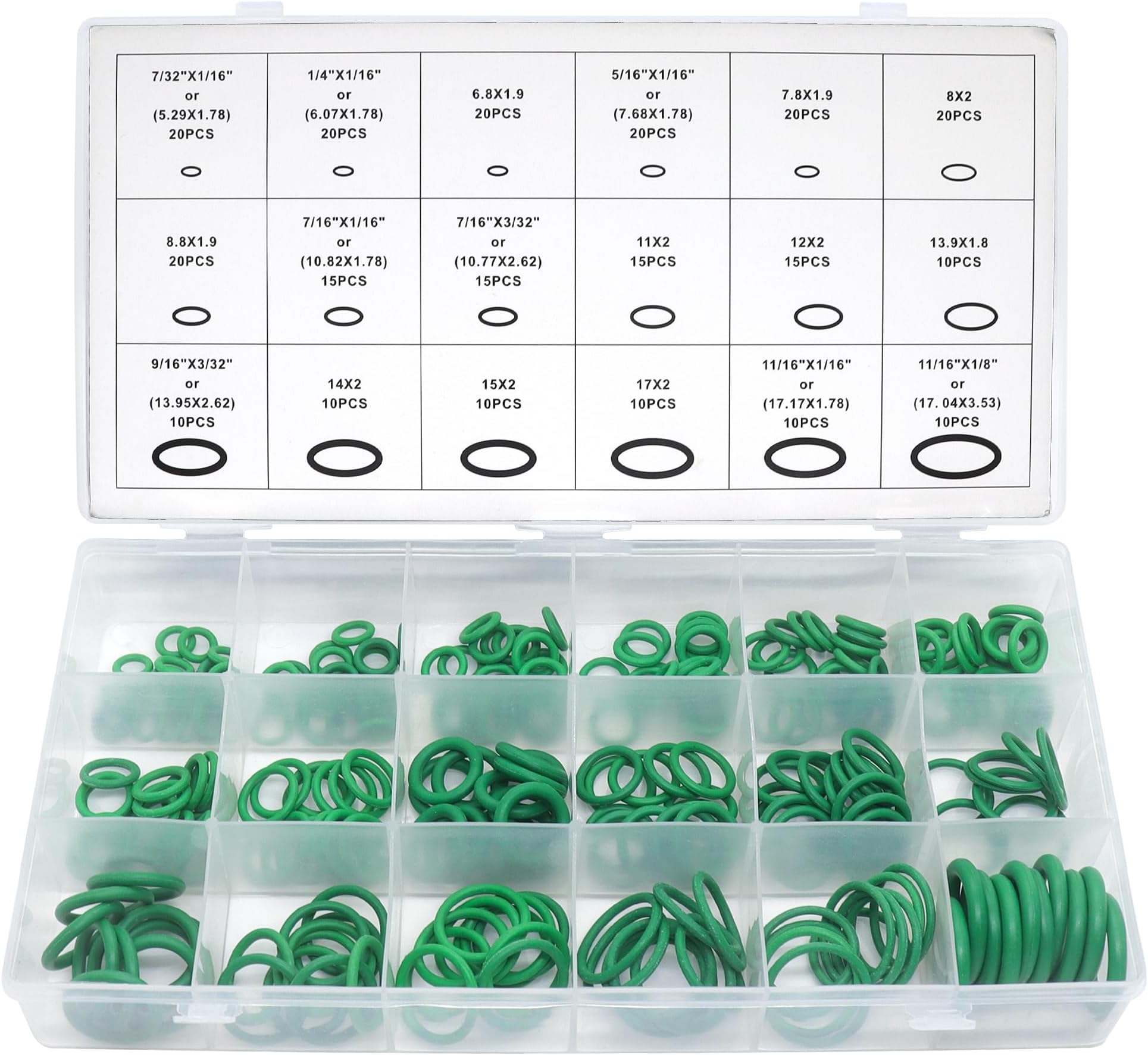Rubber O-Ring Car Auto Vehicle Repair Air Conditioning Compressor Seals ...