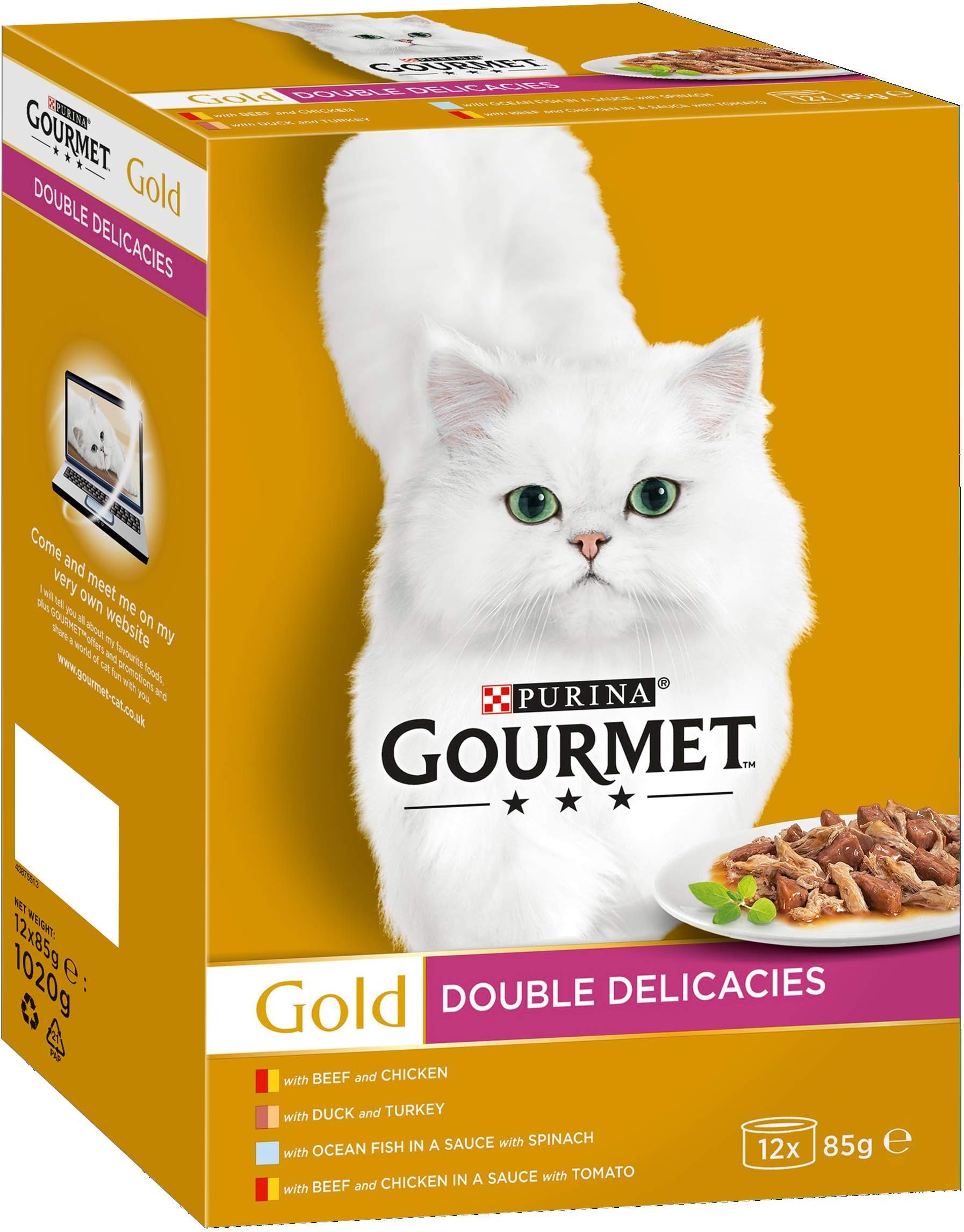 Gourmet Gold Succulent Delights 8 x 85g (680g) : Amazon.co.uk: Pet Supplies