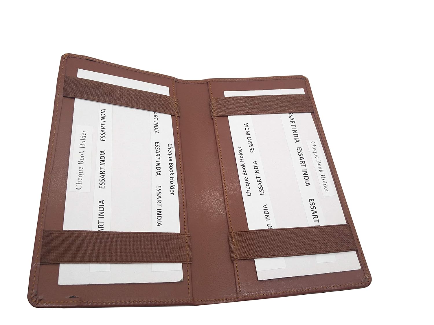 Buy essart PU Leather Tan Cheque Case Cheque Book Holder Travel ...