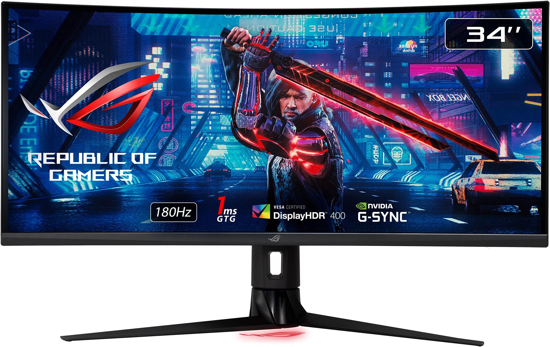 ASUS PG35VQ Monitor, 35-Inch Screen, LED-Lit, 3440x1440, 21: 9, 3 USB ...