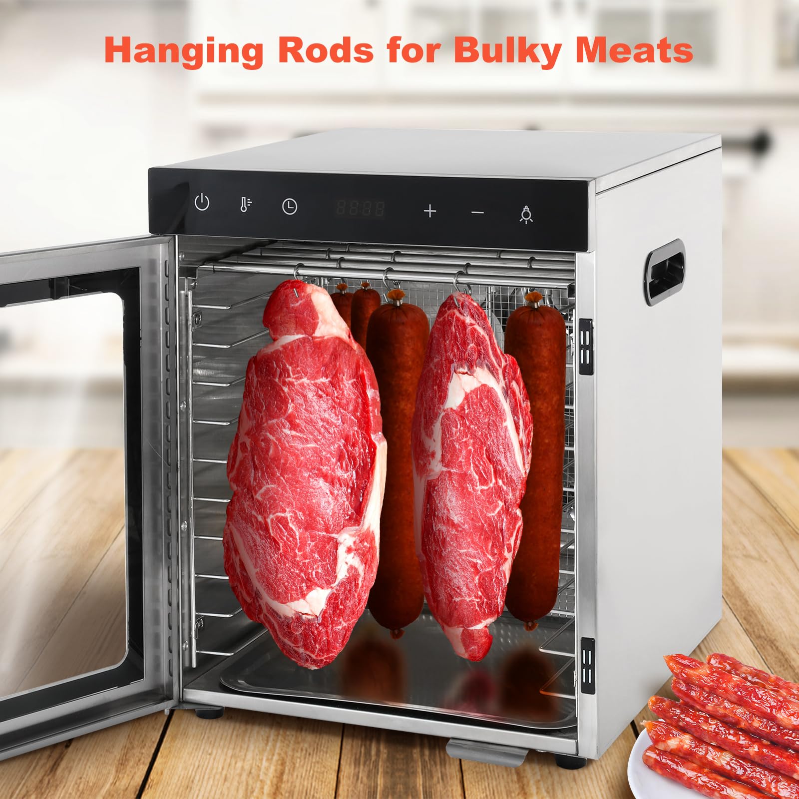 Hiteemer Food Dehydrator, 10 Stainless Steel Trays Dehydrators for Food ...