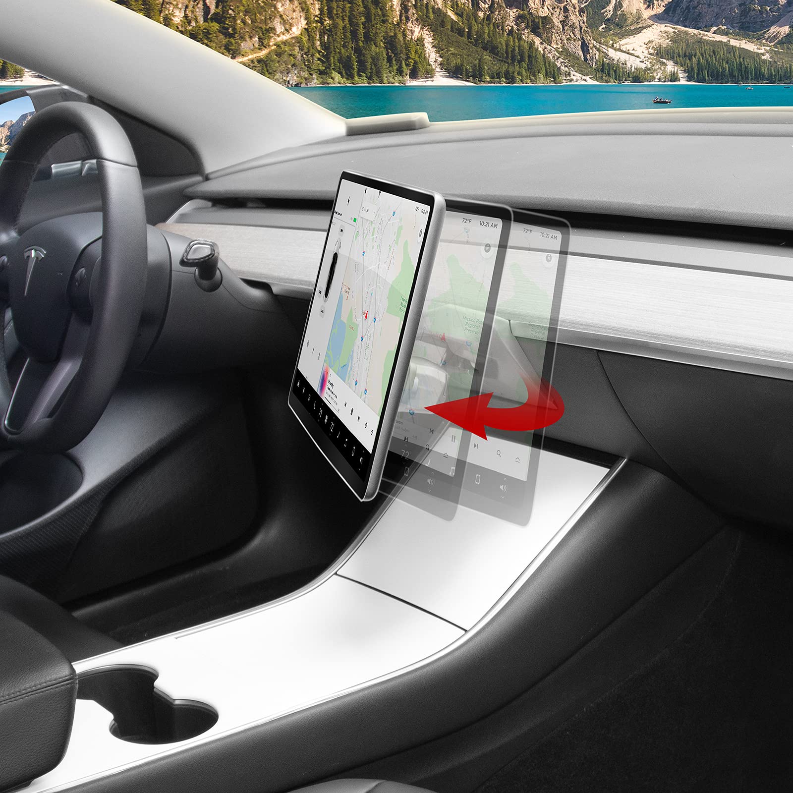 Basenor Tesla Model Y Model 3 Swiveling Screen Mount Kit | Desertcart INDIA