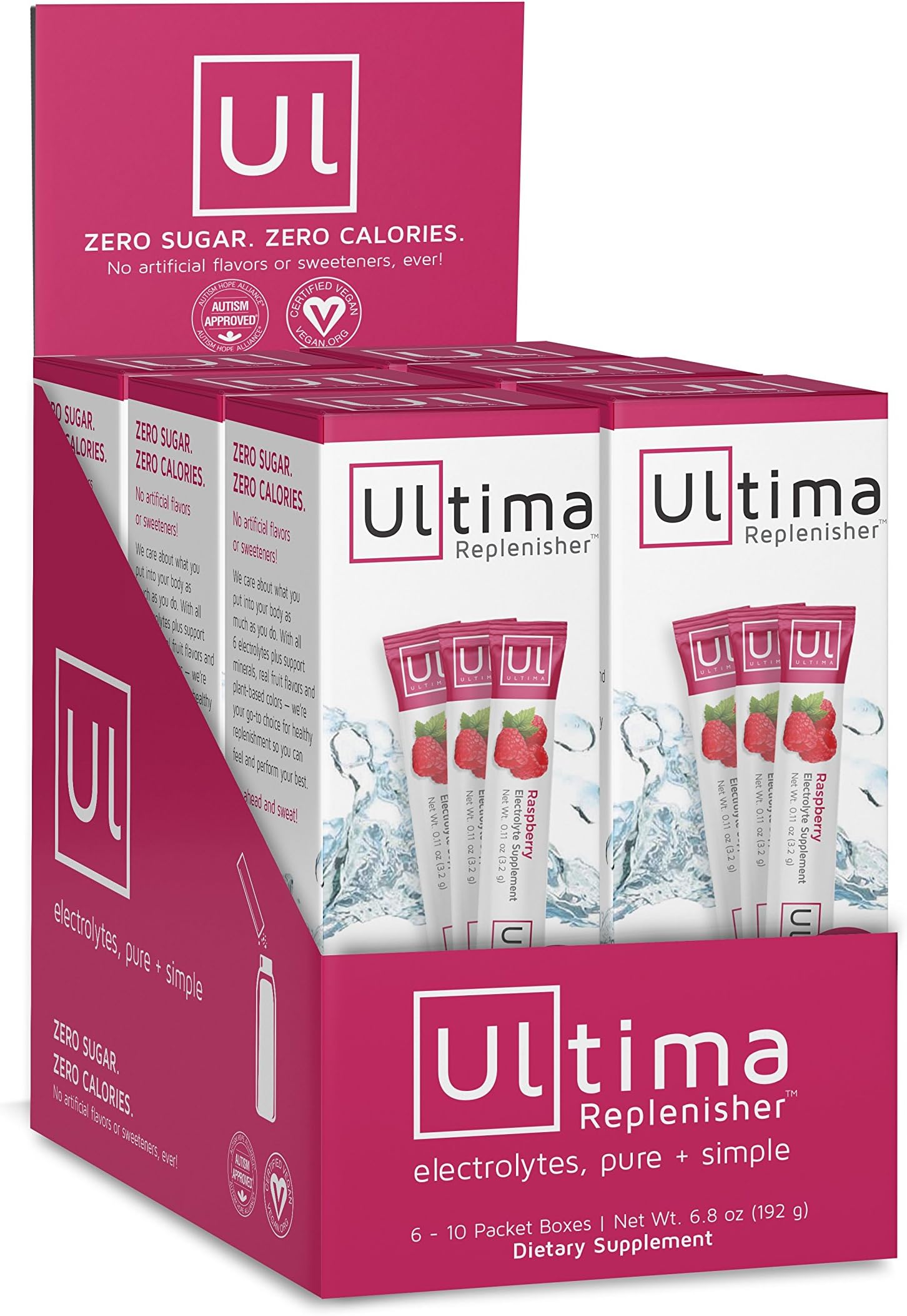 Amazon.com: Ultima Hydrating Electrolyte Powder, Raspberry, 60 Count ...
