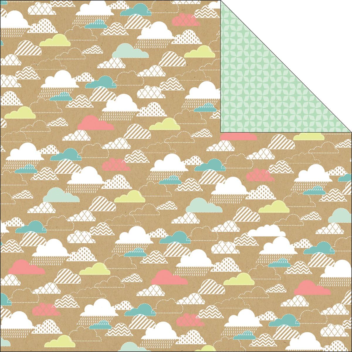 Amazon.com: Echo Park Everyday Eclectic Kraft Clouds 12x12 Scrapbook ...