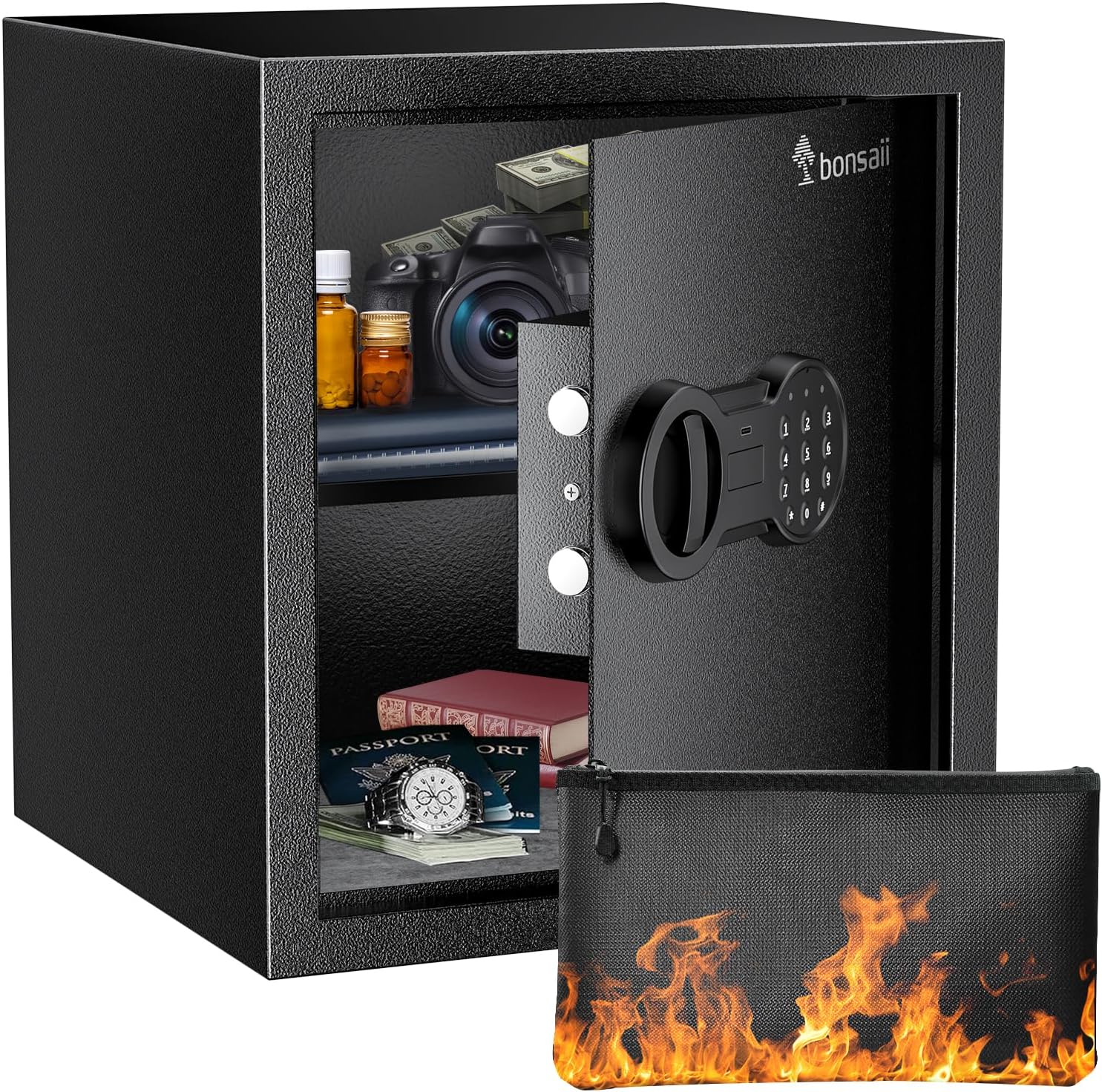 2.3 Cu ft Large Fire proof Safe Boxes for HOME USE, Digital Security ...